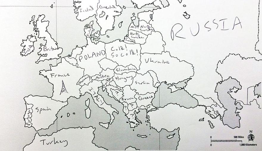 How Americans See Europe Map How Americans See The World By Kevex777