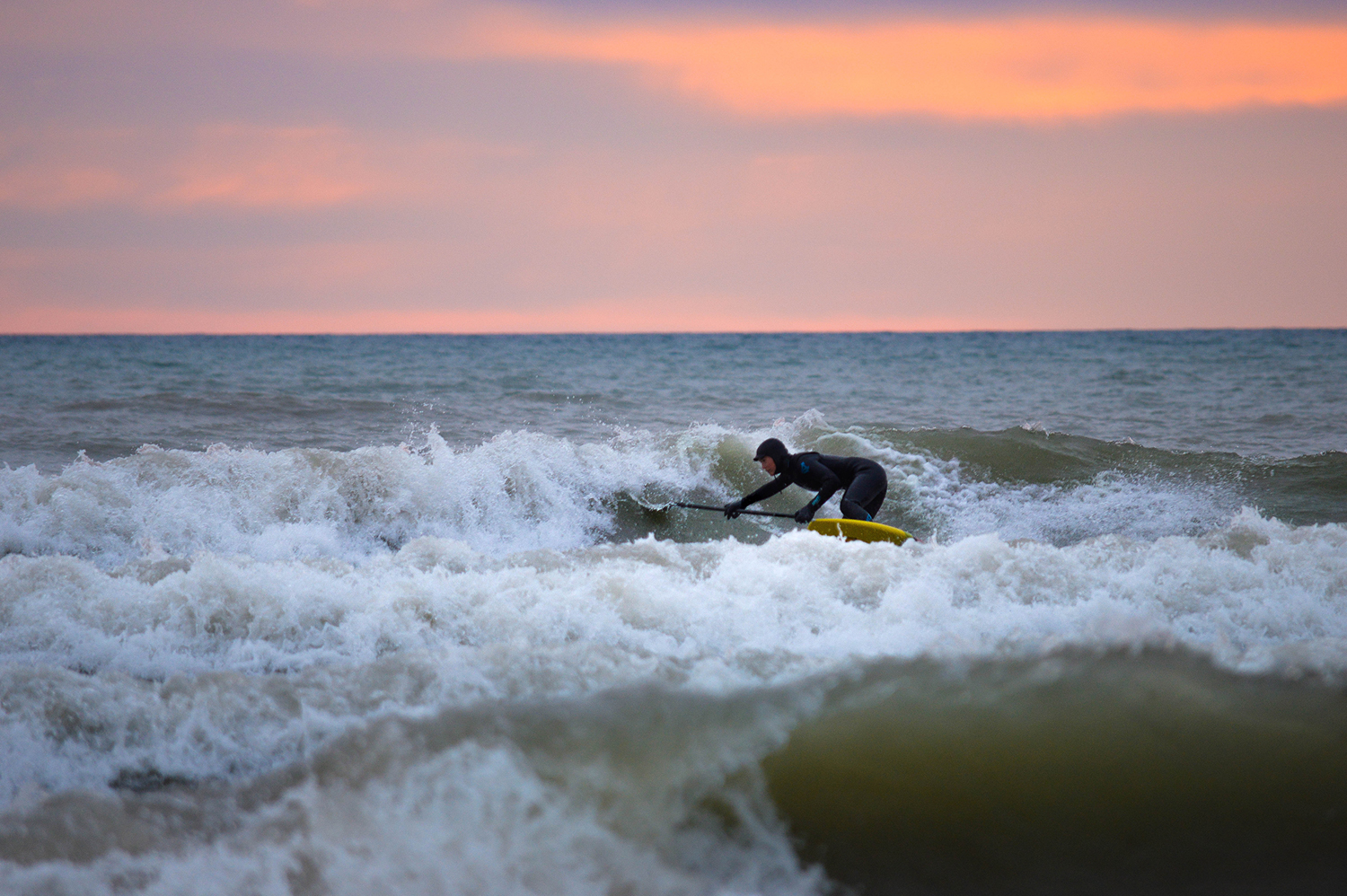 The incredibly stoked community of people surfing the Great Lakes