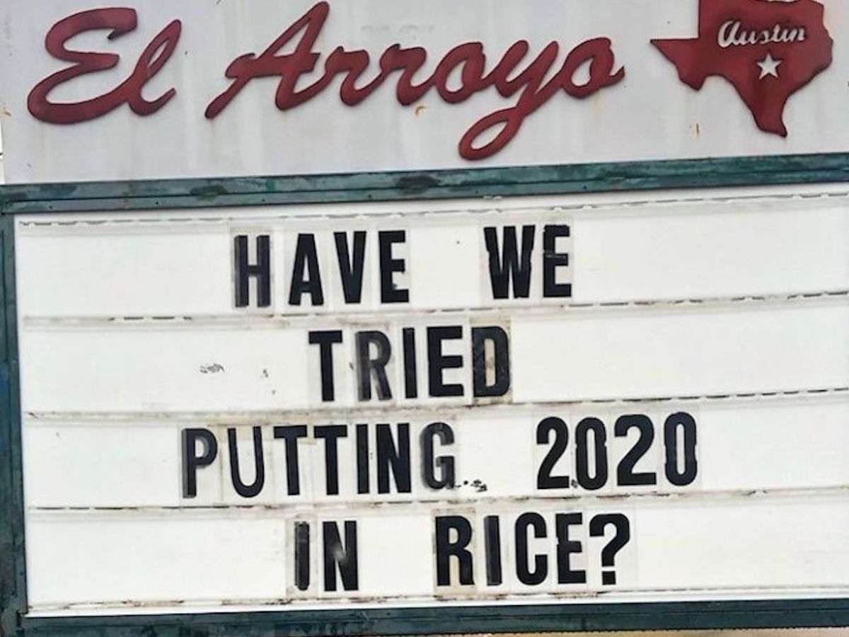 Austin, Texas, restaurant humorous sign